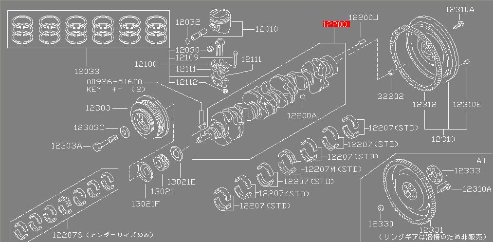 Nissan 13021 SPROCKET, CRANKSHAFT | JDM Japanparts.com | R32