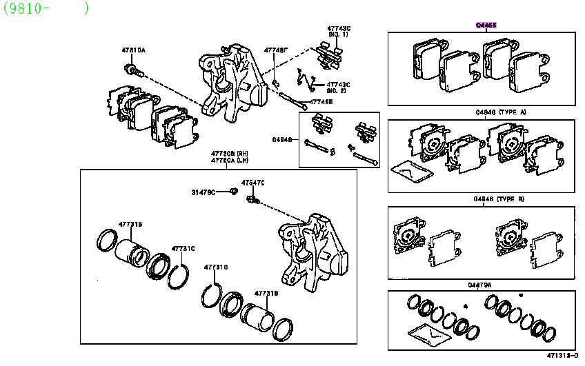 Toyota 04466 REAR DISK BRAKE PADS KIT | JDM Japanparts.com | SXE10