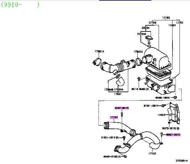 Toyota 17751 AIR CLEANER INLET NO.1 | JDM Japanparts.com | ZZW30