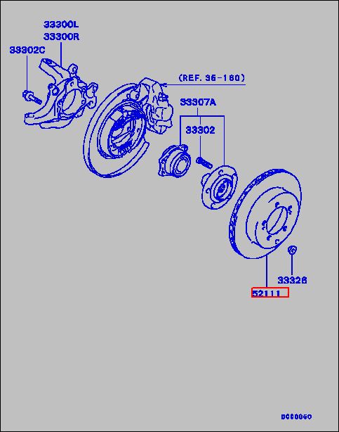 Mitsubishi 52111 DISK REAR BRAKE ROTOR | JDM Japanparts.com | CT9A