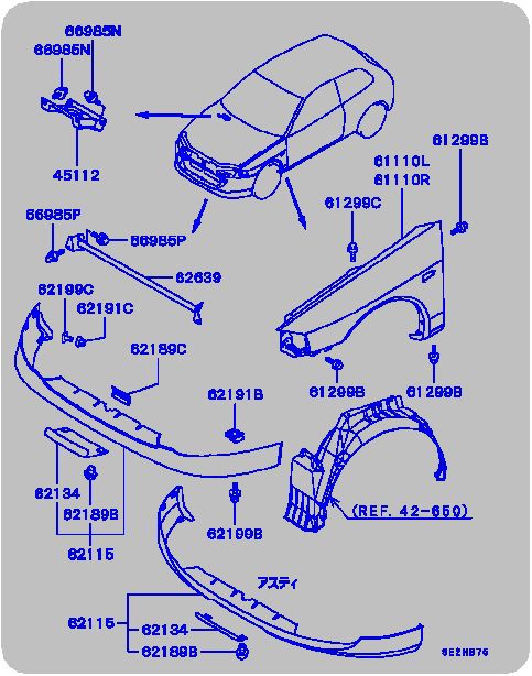 Mitsubishi 62115 PANEL, AIR DAM SKIRT | JDM Japanparts.com | CJ4A