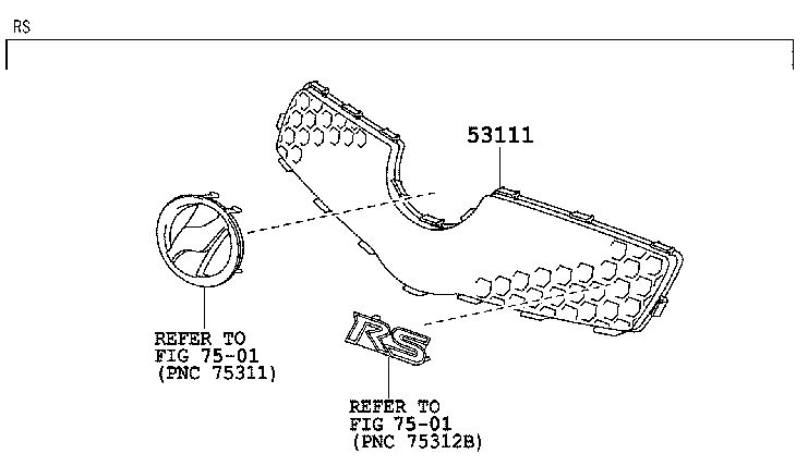 Toyota 53111 RADIATOR GRILLE | JDM Japanparts.com | NCP91/ SCP90