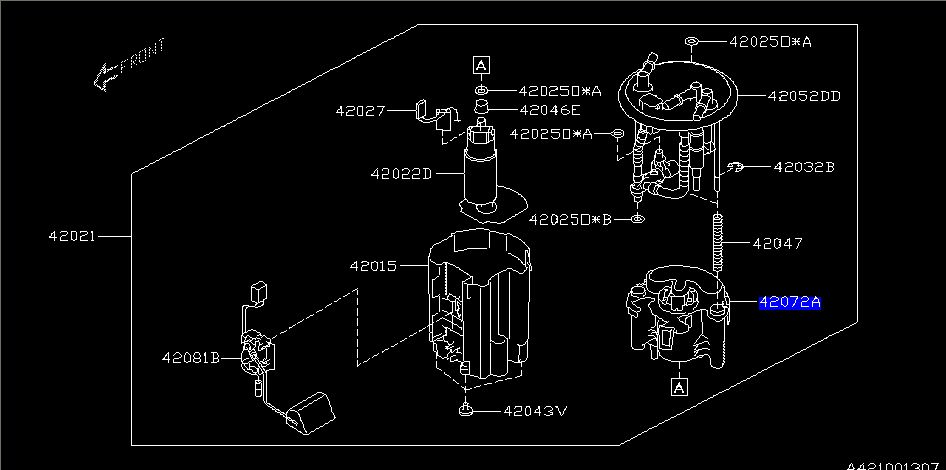 Subaru 42022D PUMP, FUEL | JDM Japanparts.com | BP/BL