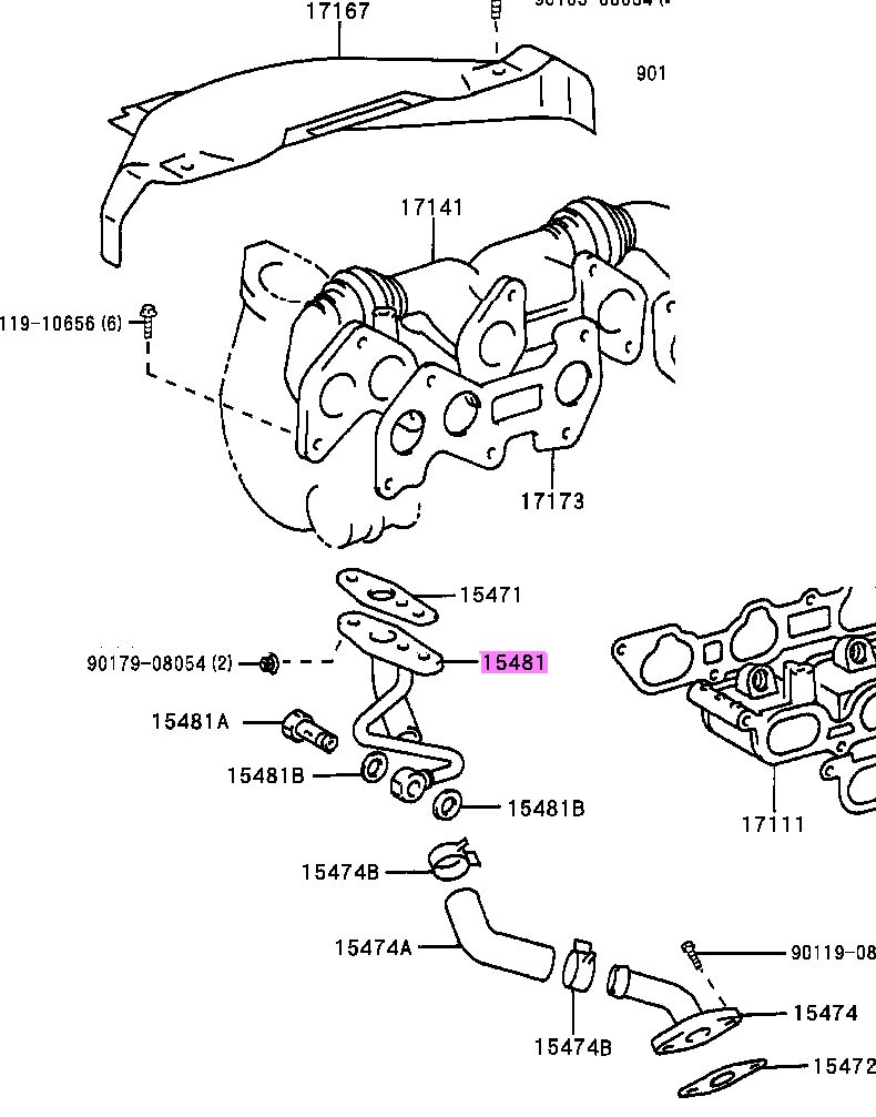 Toyota 15471 TURBO OIL INLET GASKET | JDM Japanparts.com | JZX100