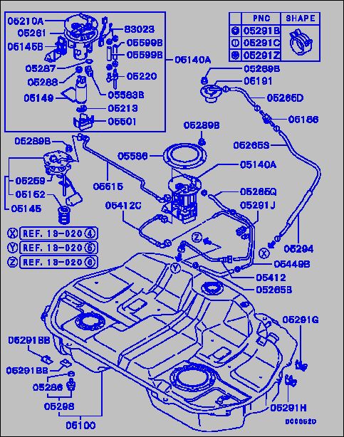 Mitsubishi 05140A PUMP & GAUGE ASSY, FUEL | JDM Japanparts.com | CT9A