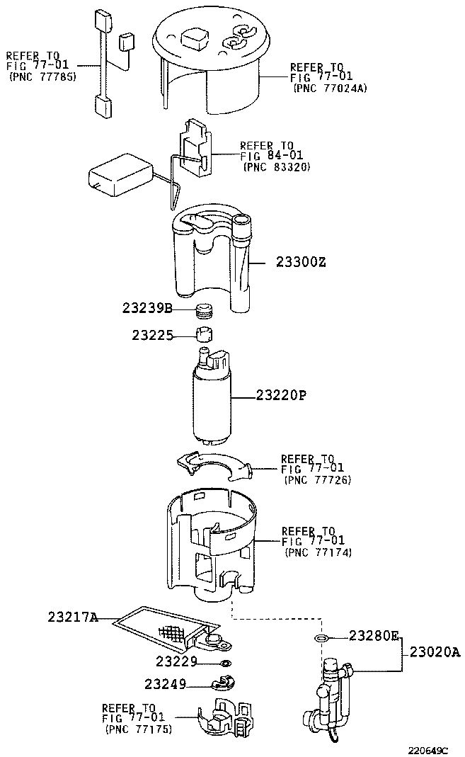 Toyota 23220P FUEL PUMP ASSY | JDM Japanparts.com | SXE10/ GXE1#