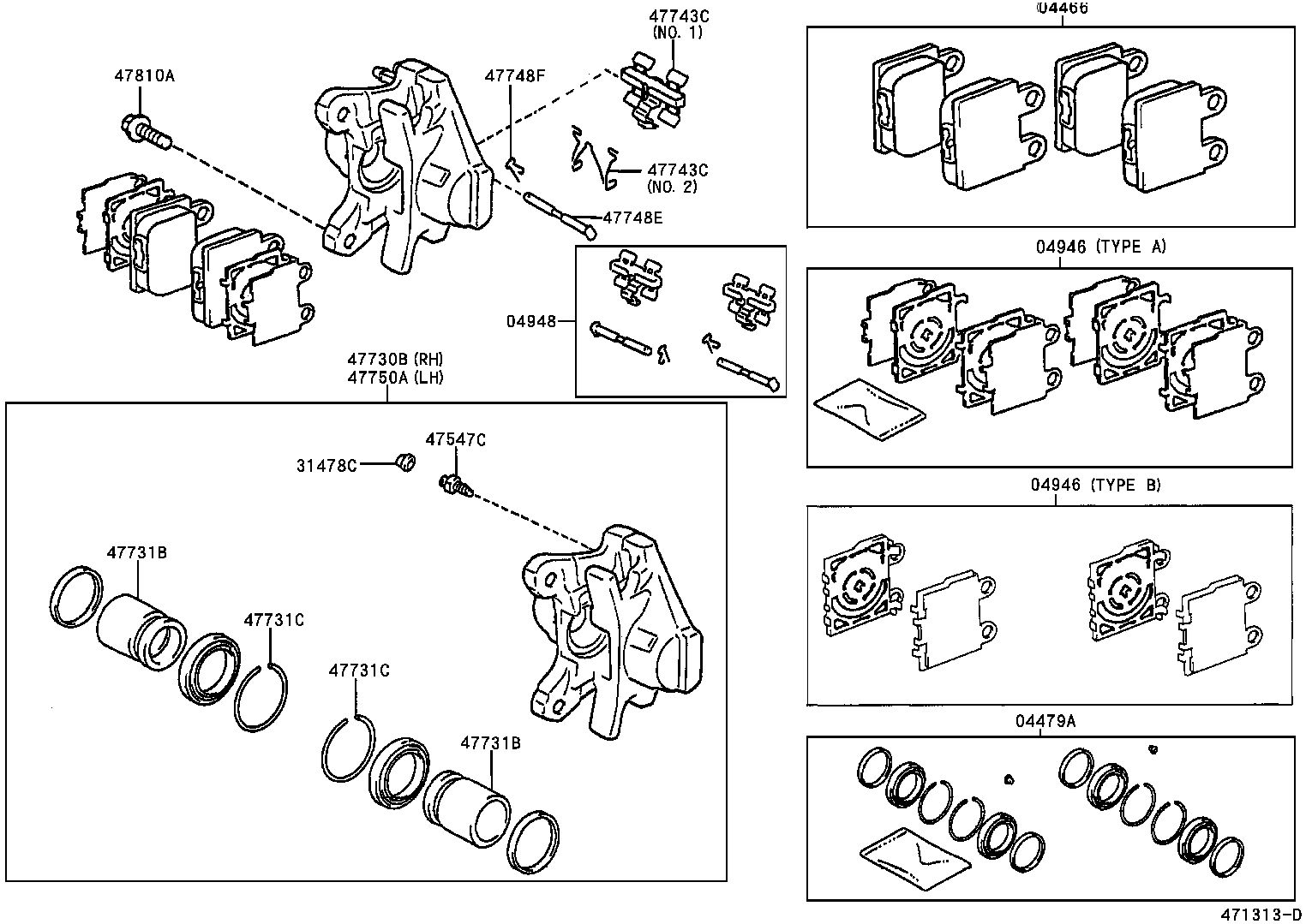 Toyota 04948 REAR DISK BRAKE FITTING KIT | JDM Japanparts.com | SXE10