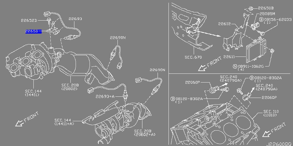 Nissan 22690N SENSOR ASSY, O2 | JDM Japanparts.com | R35