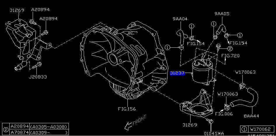 Subaru 31237 COOLER, ATF | JDM Japanparts.com | BP/BL