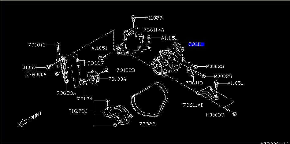 Subaru 73111 COMPRESSOR ASSY | JDM Japanparts.com | SG/ F