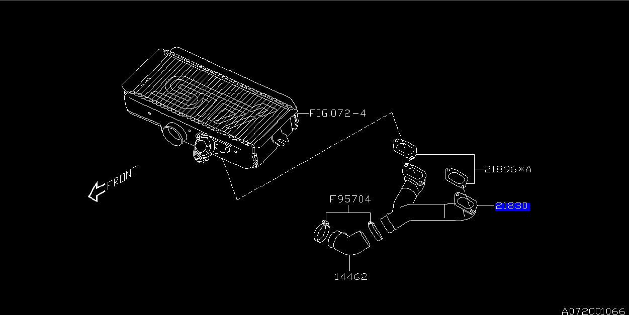 Subaru 14462 DUCT AIR INTAKE | JDM Japanparts.com | SG9