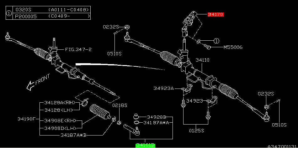 Subaru 34170 UNIVERSAL JOINT ASSY STEERING | JDM Japanparts.com | SG