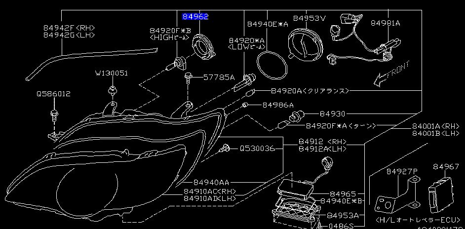 Subaru 84910AC/ 84910AD LENS & EXTENSION COMPLETE | JDM Japanparts.com ...