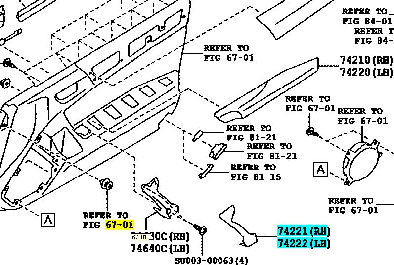 Toyota 74221/ 74222 DOOR ARM REST COVER | JDM Japanparts.com | ZN6