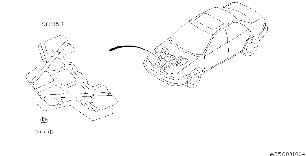 Subaru 90815B INSULATOR, FRONT HOOD | JDM Japanparts.com | GC/GF