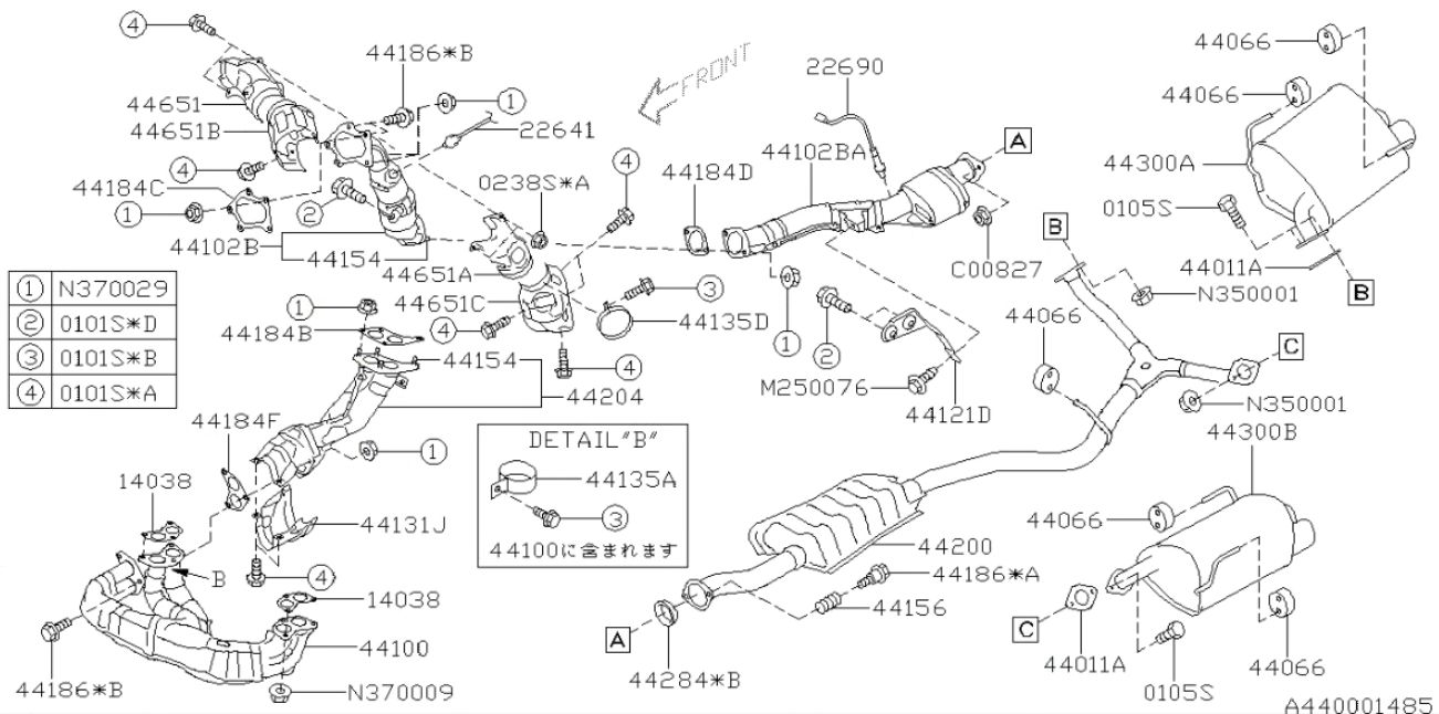 Subaru 0101S FLANGE BOLT, PILOT | JDM Japanparts.com | GR/GV