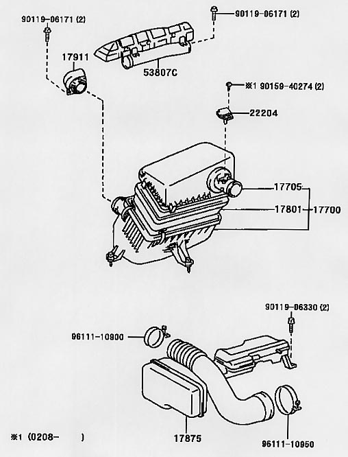 Toyota 17700 AIR CLEANER ASSY. | JDM Japanparts.com | UZJ100W